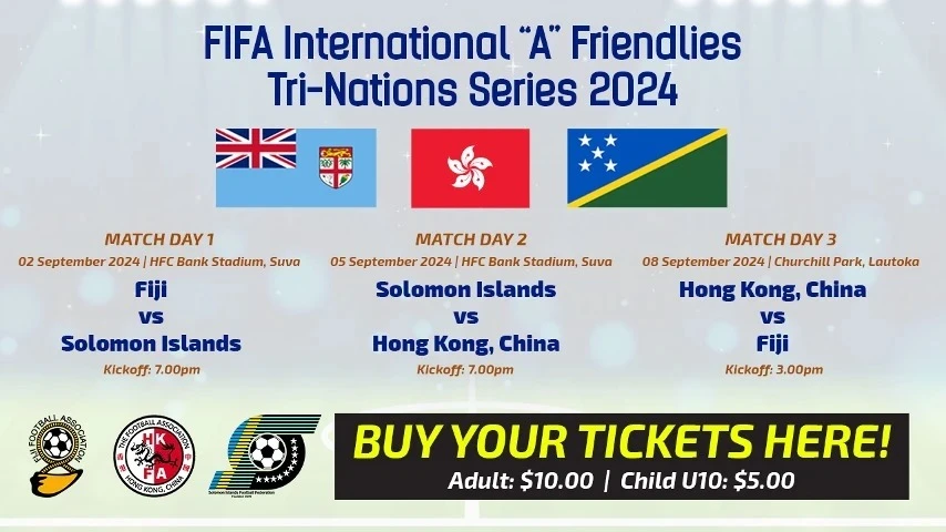 TicketMate Fiji - Match Day 2: Solomon Islands vs Hong Kong, China ...